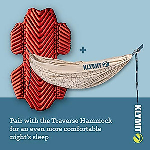 Klymit Inflatable V Hammock Pad, Pair with Klymit Traverse Hammock,Red