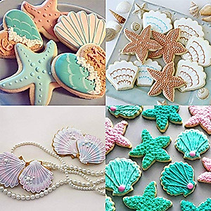 Cieovo 10 Piece Tropical Under the Sea Cookie Cutters, Hawaiian Ocean Creatures Biscuit Cutter for Biscuit, Fondant, Fruit, Bread, Summer Beach Themed Party Supplies