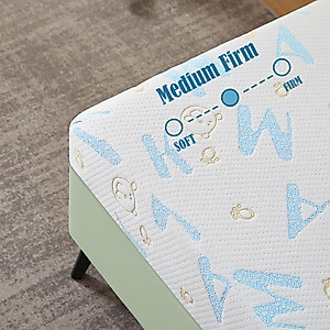 OUUI 5 Inch Twin Mattress for Kids, Removable Washable Cover Cooling Memory Foam Medium Feel, Bed-in-a-Box, CertiPUR-US Certified