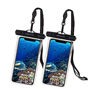 UNBREAKcable Waterproof Underwater Mobile Phone Case - [Pack of 2] 7.0 Inch IPX8 Waterproof Mobile Phone Case for Swimming, Bathing for iPhone 14 13 12 11 Pro Max Mini, XS X XR SE 8 7 6 Samsung & More