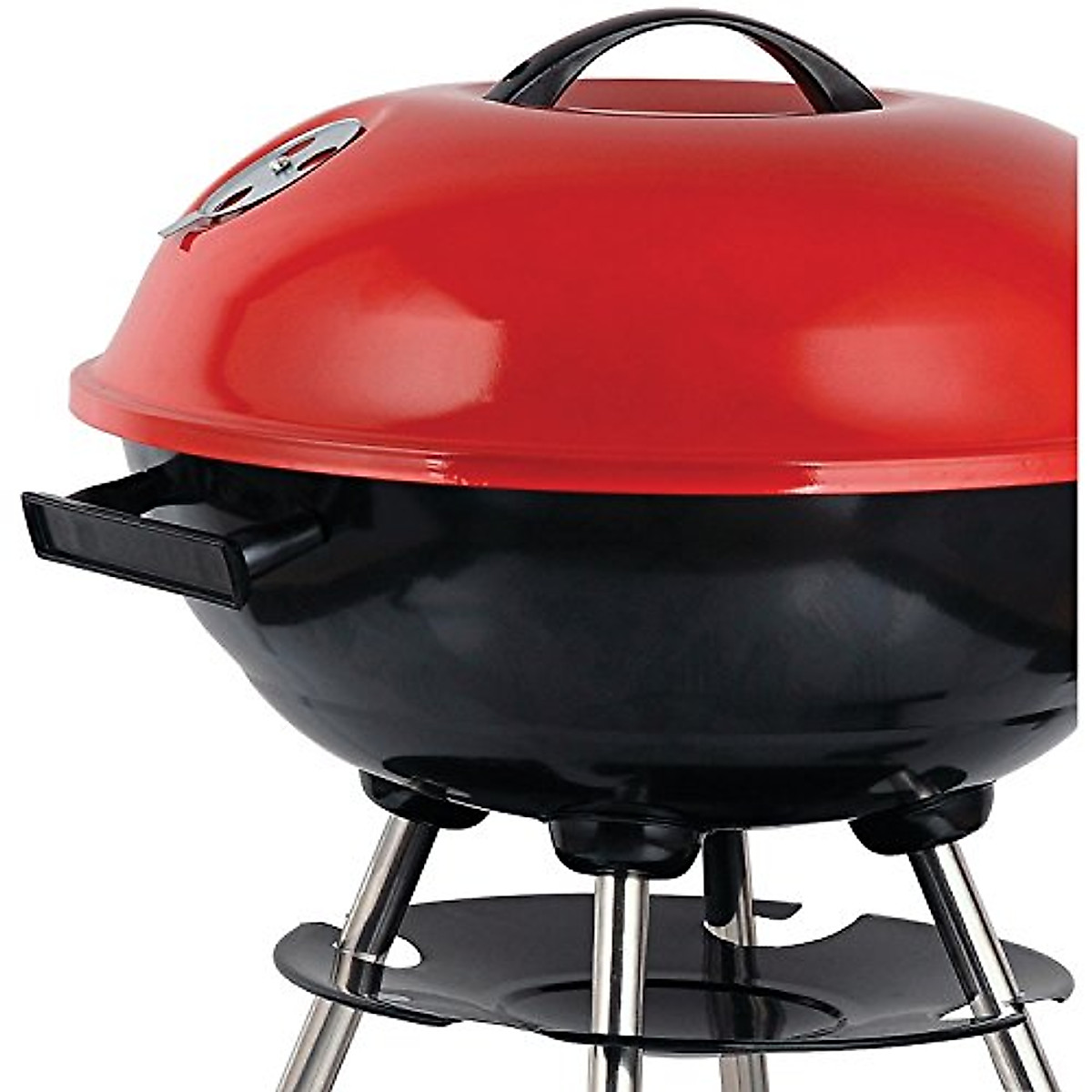 Brentwood BB-1701 BBQ Grill Portable Charcoal,17-inch,Red