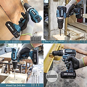 Drill Bit Set, WESCO 122Pcs Power Impact Driver Bits Set and Screwdriver Bits Set,Assorted in Tough Case for Wood Metal Cement Drilling and Screwdriving, Gift for Men/Women Tools Box