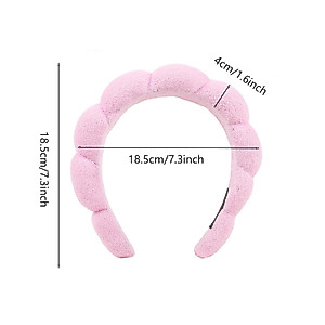 LUKPOW 2 Pack of Towels Cloth Headband Face Wash Headband Skincare Headband Spa Headband for Washing or Facial Fluffy Makeup Headband for Face Wash Skincare Remover Mask Hair Accessories（Pink Blue