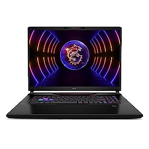 MSI Raider GE78 HX Laptop: Intel Core i9-13980HX, GeForce RTX 4070, 17" 16:10 QHD+(2560 x 1600) 240Hz, 32GB DDR5, 2TB NVMe SSD, Thunderbolt 4, Cooler Boost 5, Win 11 Pro: Dark Grey 13VG-057US