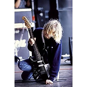 NIRVANA 1991 CONCERT POSTER KURT COBAIN FENDER STRATOCASTER 24" X 36" REPRINT
