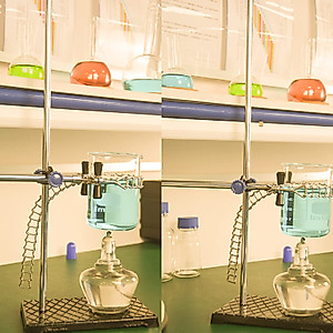 SWONES Lab Chain Clamp - Lab Beaker Chain Clamp Clip,Beaker Chain Clamp,Adjustable Beaker Chain Clip,for 80-150mm Dia Beaker Container (1, Lab Chain Clamp)