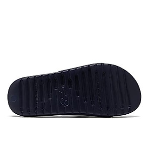 New Balance Unisex-Adult 100 V1 Slide Sandal, Navy/Navy, 12.5 Wide Women/11 Men