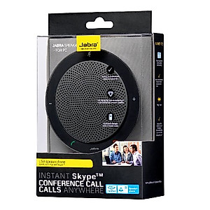 Jabra Speak 410 Corded Speakerphone for Softphones – Easy Setup, Portable USB Speaker for Holding Meetings Anywhere with Outstanding Sound Quality