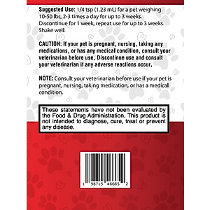 Intestinal Cleanse for Dogs and Cats, Digestive and Intestinal Support, Liquid Herbal Supplement for Gut, Health and Support, Promotes Beneficial Flora Growth, 4 Fl Oz