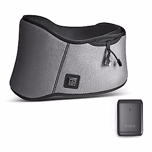 Runjoy Portable Heating Pad, Cordless and Rechargeable Heating Pad with 10000mAh Battery, 3 Heat Settings, Fast Heating and Adjustable Strap for Back Pain, Cramps, Neck and Shoulders