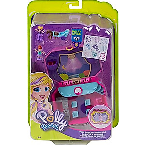 Polly Pocket Playset with 2 Micro Dolls & Surprise Accessories, Music Toy with Ballet Theme, Pocket World Tiny Twirlin' Music Box