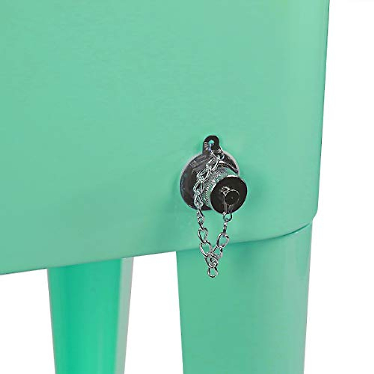 HomeAesthetics 80 Qt. Retro Rolling Cooler Ice Chest Cart with Shelf & Bottle Opener - Seafoam, Great for Outdoors, Patios, Decks, Parties, Backyards, Bars