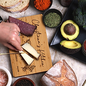 GRANDMA'S GARDEN, Personalized Cutting Board with Birth Flower Design, 9X6", Mothers Day Gifts for Grandma, Custom Engraved Gifts for Mom, Grandma - Grandma Gifts Ideas - 5 Names