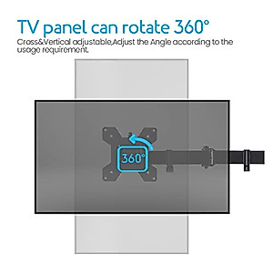 Monitor Arm Quad Four Monitor Mount Stand, Height Adjustable Free Standing 4 Screen Mount, Steel Monitor Desk Mount Bracket Fits Monitors Up to 32 Inches Monitor Mount Stand
