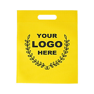 SOUTH GIANT Custom Promotional Bags with Logo - Personalized Reusable Gift Tote Bags - Recyclable Non-Woven Shopping Bags with Your Design Printed - 50pcs