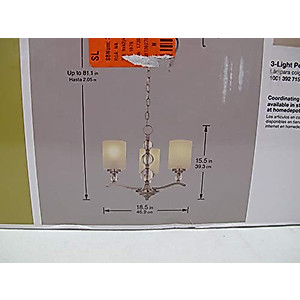 Hampton Bay 19706-000 Laurel Hill 3-Light Brushed Nickel Chandelier