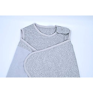 AOUHA Baby Sleepsack Swaddle 3-Way Adjustable Wearable Blanket Boy and Girl,100% Cotton,6-12 Months(Gray)