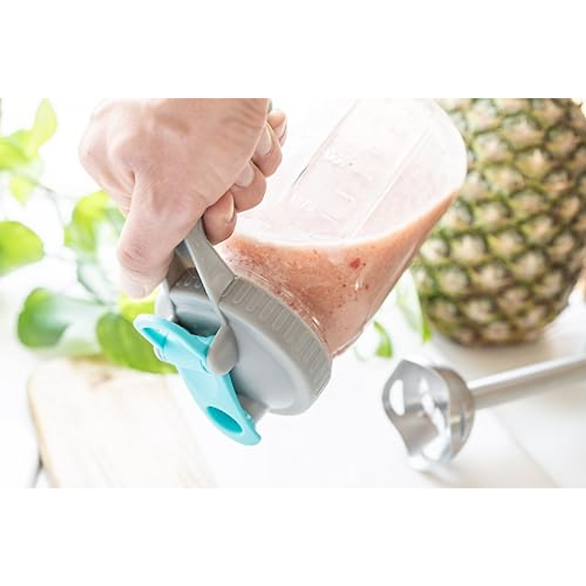 Mason Jars 32 oz (14pc Set) Multi-Purpose Wide Mouth Mason Jars 32 oz |Use Quart Mason Jars as Mason Jar Pitcher, Breastmilk Pitcher, 32 oz Mason Jars, Juice Pitcher or Canning Jars 32 oz -Leakproof