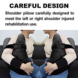 zimucxn Shoulder Surgery Pillow, Super Soft Rotator Cuff Pillow for Sleeping, Relief from Shoulder Pain or Frozen Shoulder, for Post-Op Comfort, Arm & Shoulder Support & Healing(Midnight Black)