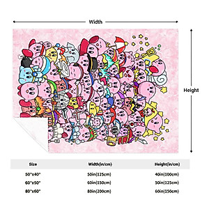 QUZtww-Kirby Blanket Fuzzy Soft Micro Fleece Ultra Fuzzy Blanket for Office Sofa Bed Living Room Warm Lightweight 50 x 40 in Pink