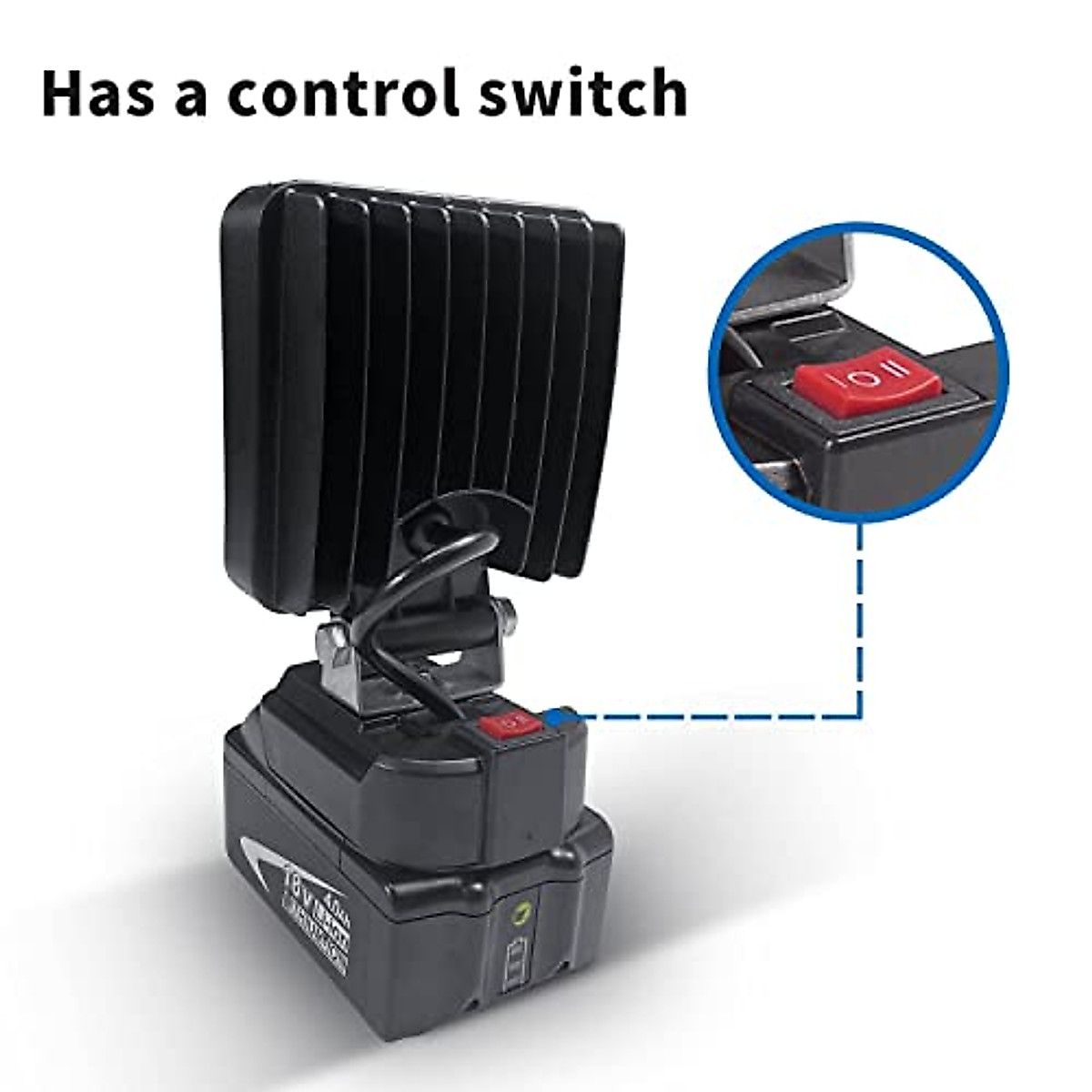 Cordless LED Work Light for Makita 20v battery 48W 3000LM LED Flood Lights job site lighting for Emergencies, Camping, Outdoor with 16 lamp beads