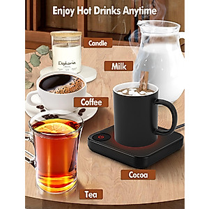 Coffee Mug Warmer - Mug Warmer for Desk with 2 Temperature Settings, Electric Coffee Cup Warmer, Auto Shut Off Coffee Warmer White