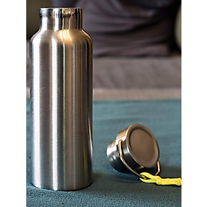 Gteller Stainless Steel Vacuum Insulated Water Bottle 34/25/20/17/12oz 18/8 for Hot and Cold Drinks, Double Walled, Leak Proof (Silver(12oz))