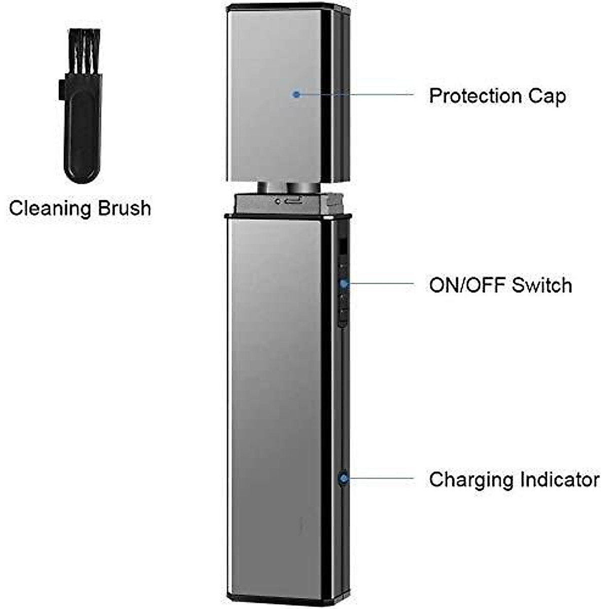 ELORES Ear and Nose Hair Trimmer for Men & Women, 4 in 1 Electric Eyebrow Trimmer Painless Nose Clippers Facial Hair Remover Waterproof with Dual Edge Blades