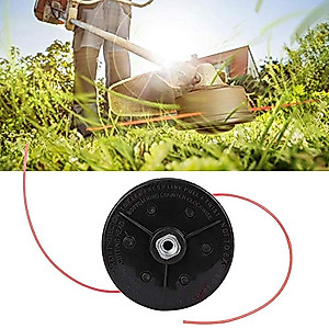 Nut-Type Black Trimmer Head, Sturdy Durable Grass Trimmer Head Replacement Garden Strimmer Lawn Mover Accessory