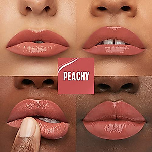 Maybelline Super Stay Vinyl Ink Longwear No-Budge Liquid Lipcolor, Highly Pigmented Color and Instant Shine, Peachy, Peachy Nude Lipstick, 0.14 fl oz, 1 Count