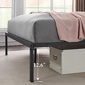 VECELO 14 Inch Metal Platform Bed Frame,Heavy Duty Steel Slat/Noise Free&No Box Spring Needed/Easy Assembly Mattress Foundation, Full Size