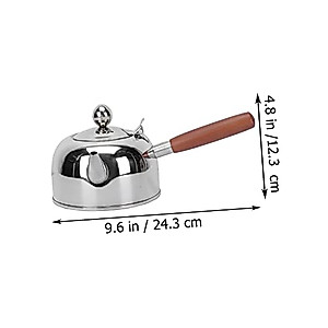 VINTORKY 1pc Kettle Boiling Teapot Portable Coffee Maker Portable Induction Cook Top Electric Espresso Maker Travel Coffee Cup Greek Coffee Pot Coffee Espresso Machine 304 Stainless Steel