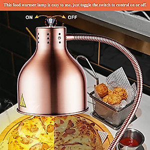 YMJOINMX Food Heat Lamp Infrared Food Warmer Lamp Restaurant Retractable Heat Lamp for Restaurants Heating Lamp for Food Warming Buffet Food Warmer