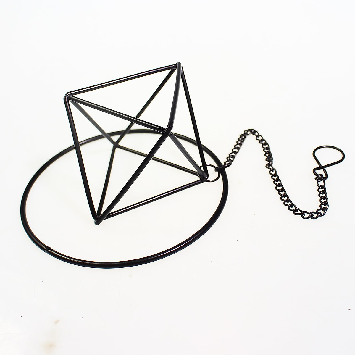 ZOOELAY Air Plant Hanging Holders Black Airplants Hanging Cage Sets Wall Air Planters Hanger 6 Geometric Airferns Indoor Display Frame