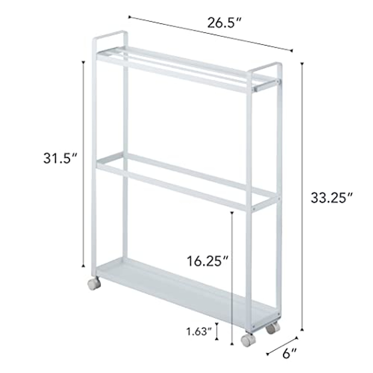 YAMAZAKI home 4292 Towel Rack and Bath Cart-Rolling Bathroom Storage Organizer, One Size, White