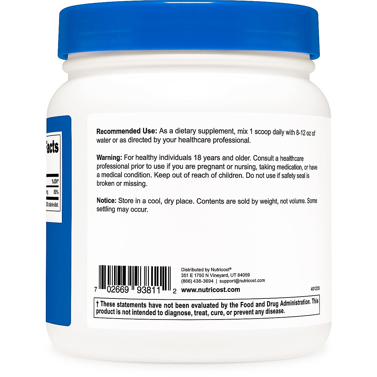 Nutricost Calcium Ascorbate Powder (Vitamin C and Calcium Complex), 500 Grams - Non-GMO and Gluten Free