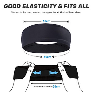 Fashion Headbands for Womens - Sweatband & Hair Bands for Working, Running, Cross fit, Cycling, Yoga - Stretchy Moisture Wicking Women Headband(3 Packs)