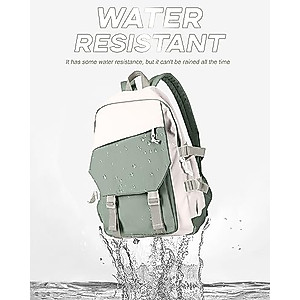 UPPACK Backpack small backpack for women aesthetic college backpack travel backpack Hiking Preppy Backpack for Men Lightweight Casual Daypack（Grey Green）