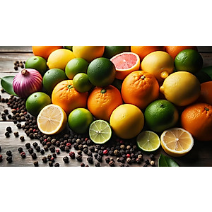 Badia Lime & Orange Citrus Pepper Bundle - Lime Pepper and Orange Pepper Seasoning Set - 6.5 Oz Each - Qbin Recipe Card - Premium Handcrafted Blends with Tangy Lemon Zest and Fragrant Orange Essence - Elevate Your Dishes with Vibrant Flavors - Perfect for