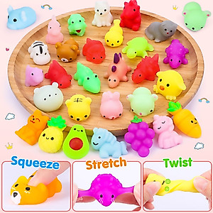 85Pcs Mochi Squishy Toys Party Favors for Kids Kawaii Animal Mini Squishies Stress Relief Toys Birthday Xmas Easter Gifts for Girl Boy Classroom Prizes Goodie Bag Fillers Easter Egg Fillers Random