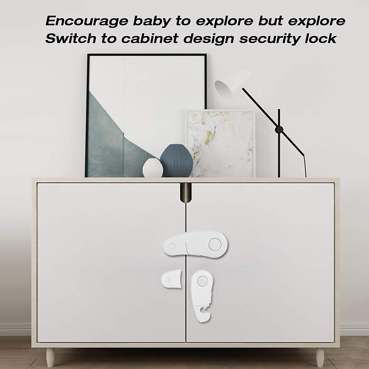 Baby Safety Magnetic Cabinet Lock Set,Child Safety Locks For Cabinets, Doors, Drawers,Cabinet Locks For Babies 6 Childproof Safety Locks, For 2 Keys No Drilling & Screws