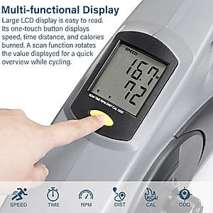 Vaunn Under Desk Stationary Bike, Electronic Pedal Exerciser for Physical Therapy, Light Cardio for Arms and Legs, Home & Office Use