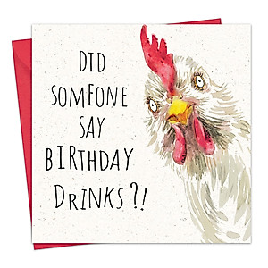 Twizler Funny Birthday Card Chicken – Funny Card Birthday – Happy Birthday Card – Funny Birthday Card Men – Funny Birthday Card Women – Funny Birthday Card For Him – Funny Birthday Card For Her