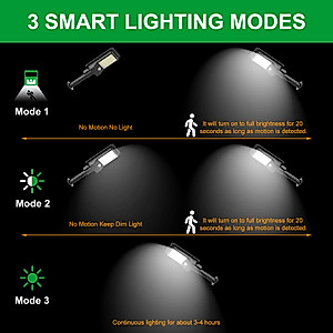 Engrepo Outdoor Solar Lights, 1000LM Solar Powered Motion Sensor Lights, Security Waterproof Solar Flood Lights for Yard, Fence, Garden, Patio, Front Door, Shed, Deck, Gutter. 4 Pack