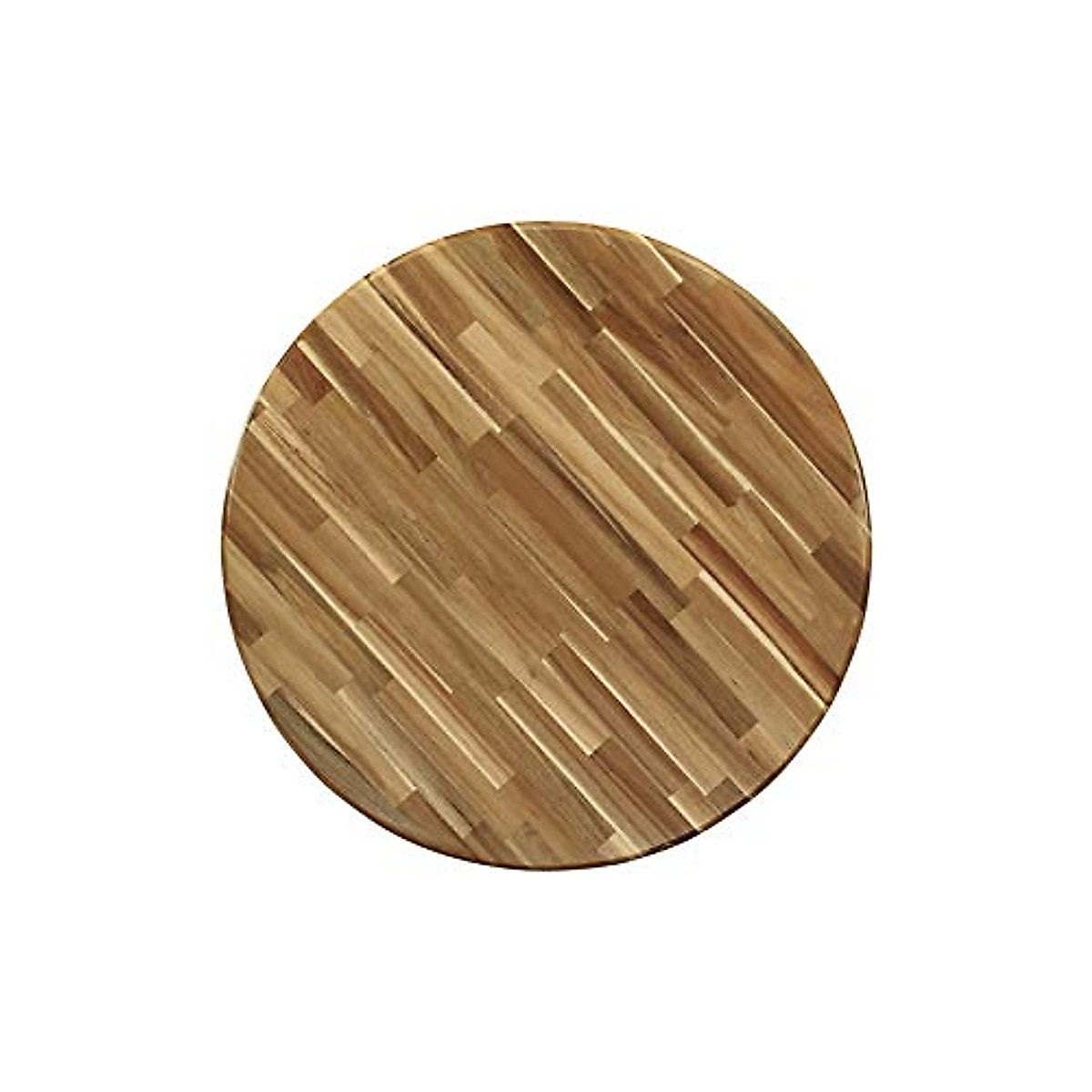 East West Furniture ANGA5-ANA-03 5 Piece Dining Set for 4 Includes a Round Kitchen Table with Pedestal and 4 Brown Linen Fabric Upholstered Parson Chairs, 36x36 Inch, Natural