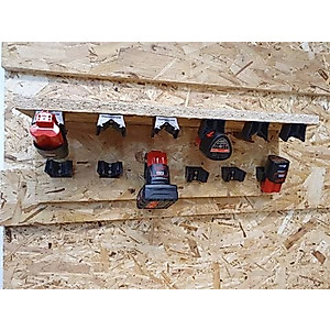 StealthMounts Milwaukee M12 Battery Holder - 6 Pack | Milwaukee Battery Holder M12 | 12V Milwaukee Battery Storage | M12 Milwaukee Battery Mount | Milwaukee Wall Mount| Made in The UK