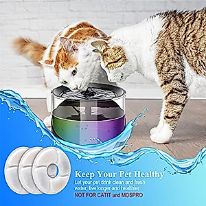 Cat Water Fountain Filters, 5 inch Pet Fountain Filters, Dog Fountain Activated Carbon Filters Replacement, Compatible with Cats and Dogs Automatic Water Dispenser (16Pcs)