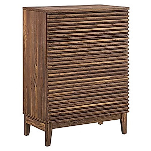 Modway Render Mid-Century Modern Desser Chest in Walnut