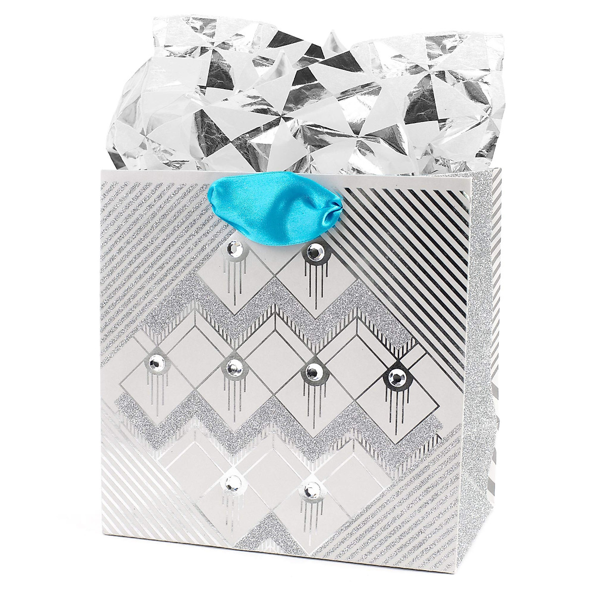 Hallmark Signature Tissue Paper (Silver Foil with Geometric Design)