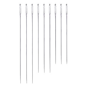 Medsuo 9pcs 4.9"/5.9"/6.9" Extra Long Darning Needles Sewing Needles Big Eye Hand Quilting Needles for Doll Making Webbing Carpet Leather Canvas Repair Stitching and Crafting Project